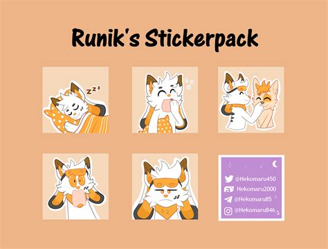 🐶runiks Stickerpack Commission Made By Me 🐱 R Furry