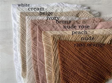 Nude Gauze Napkins Rustic Wedding Napkins Cheesecloth Napkins Etsy
