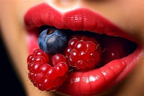 Premium Photo Closeup Of A Persons Lips Taking A Sip From A Glass Of