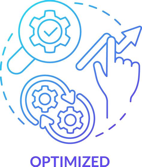 Optimizado Azul Degradado Concepto Icono Ventaja De Digital Publicidad Resumen Idea Delgado