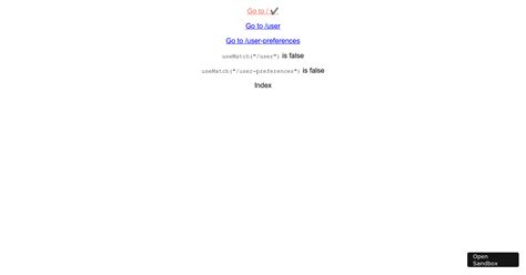 navlink and usematch do not agree in react router 6 4 codesandbox