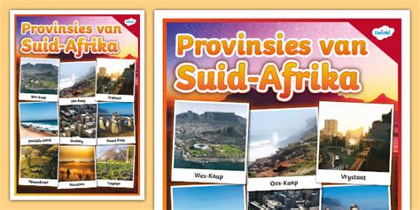 Provinsies Van Suid Afrika Vertoon Plakkaat Teacher Made