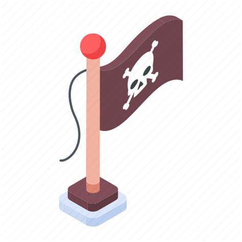 Flagged Issue Danger Flag Issue Flag Skull Flag Flag Pole Icon Download On Iconfinder