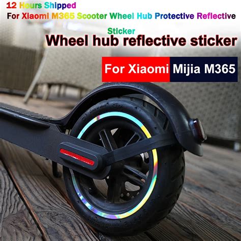 Pegatina reflectante protectora para rueda de patinete eléctrico pegatina para Xiaomi M Pro