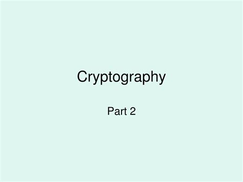 PPT Cryptography PowerPoint Presentation Free Download ID 9092907