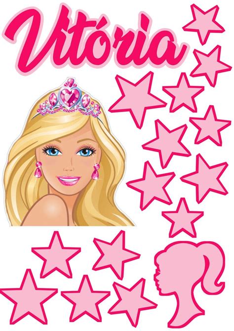Pin de 1 361 249 4995 em Cake topper Festa de aniversário da barbie