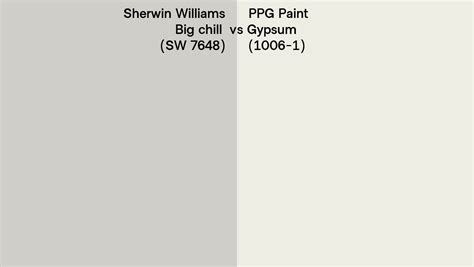 Sherwin Williams Big Chill SW 7648 Vs PPG Paint Gypsum 1006 1 Side