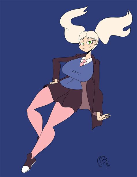 Rule 34 Blonde Hair Blue Sweater Ear Piercing Frostbiteboi Green Eyes