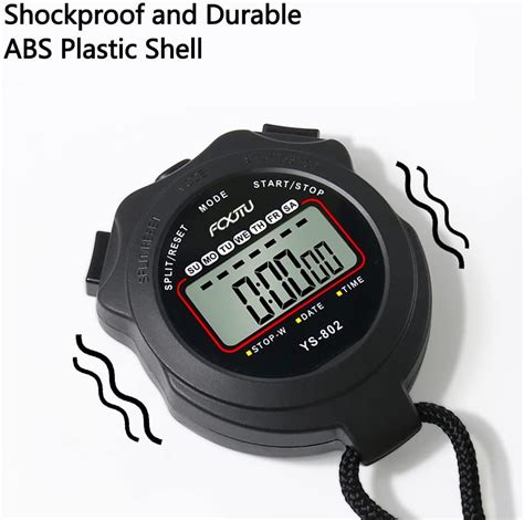 fcxjtu sports stopwatch timer digital single lap split memory