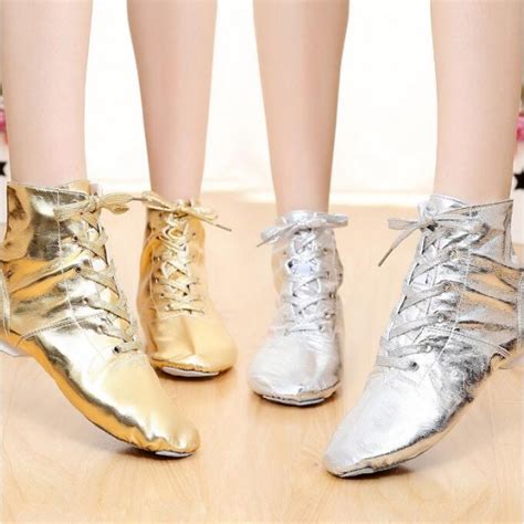 Leather Jazz Dance Shoes For Women Girls Ankle Length Boots Ballet