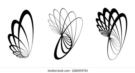 Abstract Ellipse Art Geometrical Abstract Ellipse Stock Vector Royalty