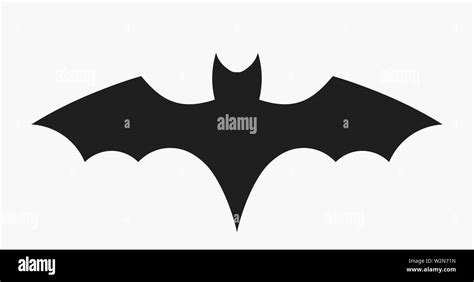 Black Bat Shape Icon Halloween Vector Illustration Stock Vector Image