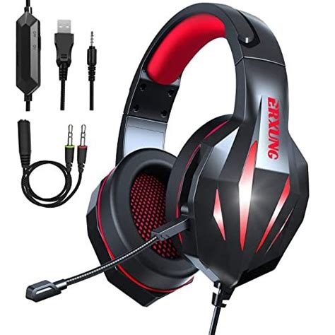 Casque Gamer PS5 Casque Gaming PC avec Micro LED lumière 3 5mm Jack