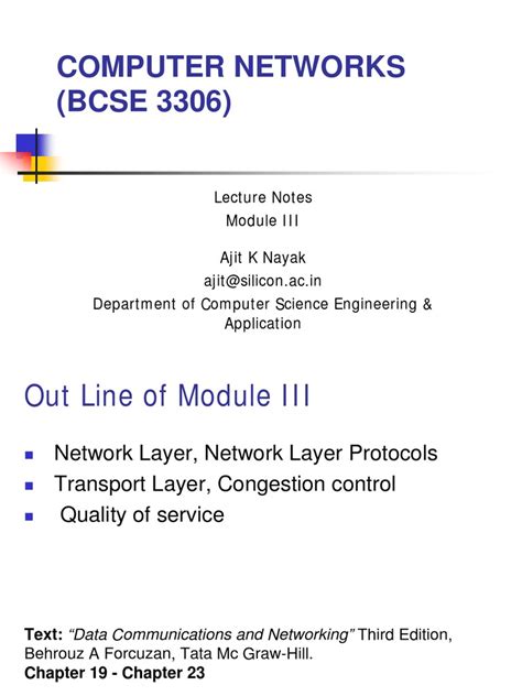Computer Network Module 3 Pdf Ip Address Router Computing