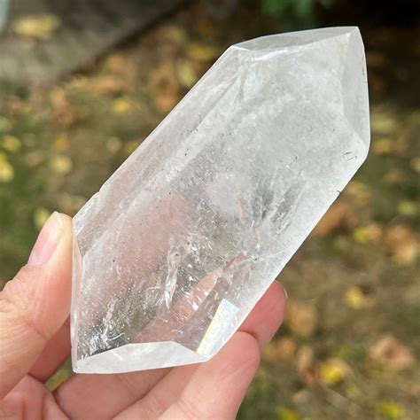 Dublu Varf Cuart Incolor Cuart De Stanca Din Madagascar Model 12 Druzy