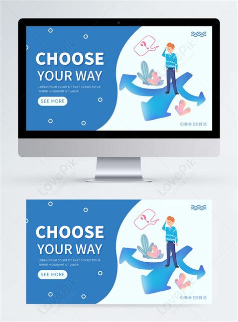 Choose A Theme Blue Fun Banner Template Image Picture Free Download