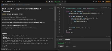 Achieved Leetcode Problem 2958 In Java Sachin Kumar Posted On The