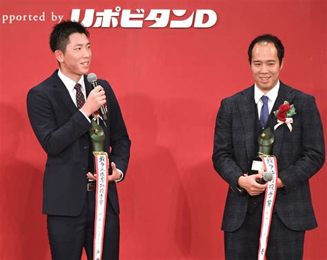 【阪神】青柳晃洋「いい成績を出せてよかった」、近本光司「来年は首位打者と最多安打に参加できるように」タイトル獲得 スポーツ報知