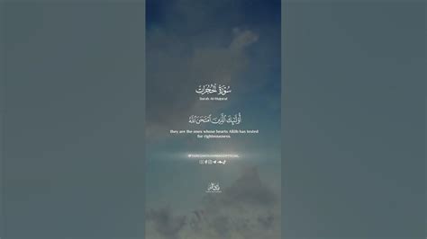 أولَـٰئكَ الذينَ امتَحَنَ اللهُ قُلوبَهُم طارق محمد من سورة