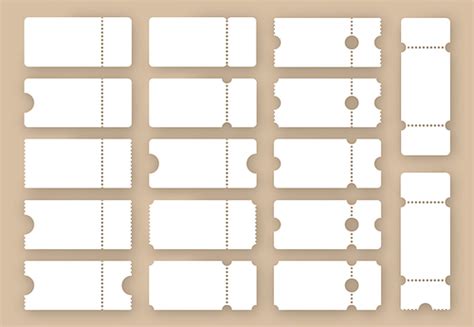유토이미지 다양한 디자인의 티켓 할인쿠폰 기프트 쿠폰 양식 템플릿 세트