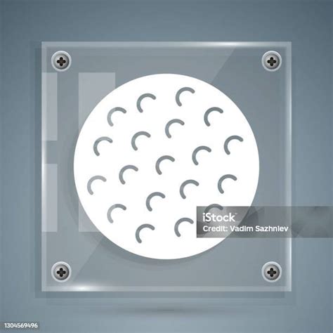 회색 배경에 고립 된 화이트 골프 공 아이콘 정사각형 유리 패널 벡터 경쟁에 대한 스톡 벡터 아트 및 기타 이미지 경쟁 골