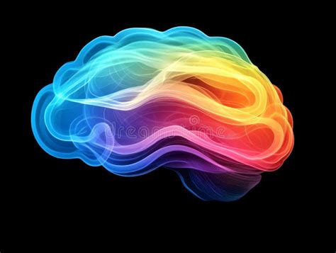Abstract Colorful Brain With Dynamic Swirls And Gradients Symbolizing Creativity Innovation And