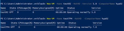 Creating Vm´s With Configuration Version 50 On Hyper V 2016 Tp4