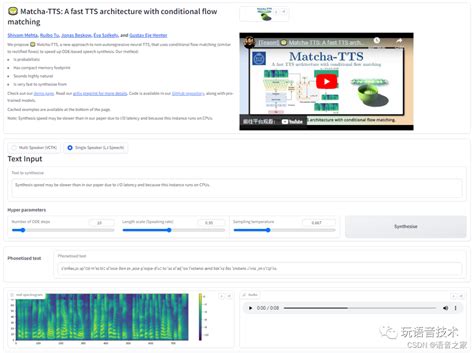 开源项目Flow Matching 语音合成 matcha tts CSDN博客