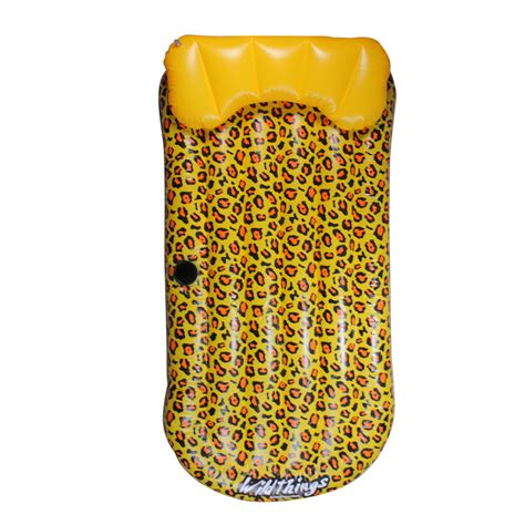 72 Inflatable Wild Things Leopard Print Swimming Pool Lounger Raft