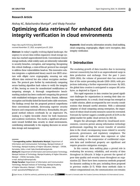 Pdf Optimizing Data Retrieval For Enhanced Data Integrity