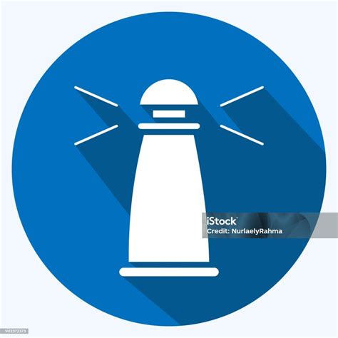 Icône Phare Convient Pour Le Symbole De Léducation Style Dombre Longue Conception Simple