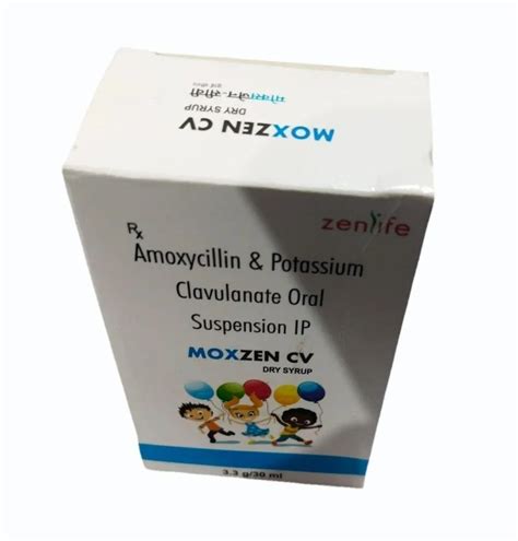 3 Year Moxzen Cv Dry Syrup 3 3 G Packaging Size 30 Ml At Rs 29 Box