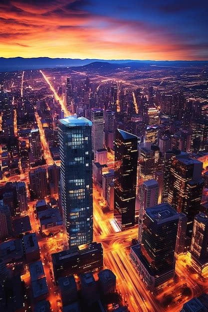 Premium Ai Image City Scape At Night Background