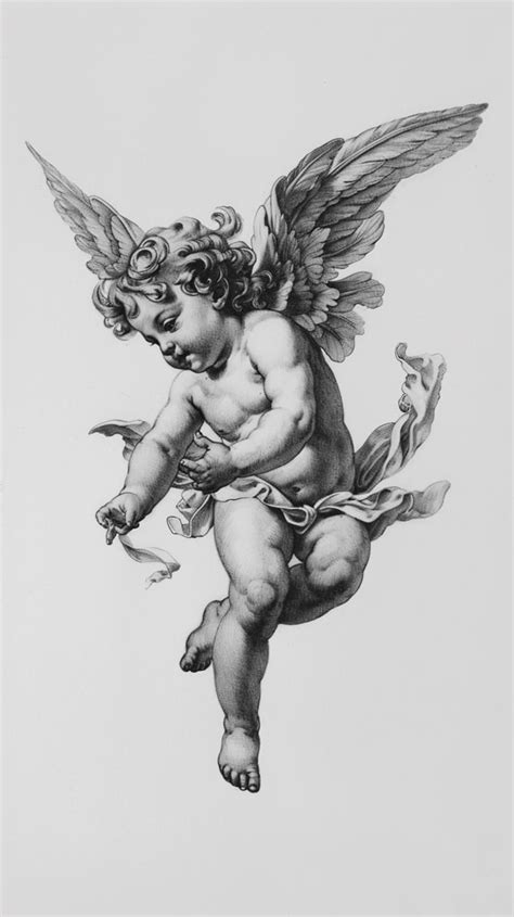 Cherub Tattoo Design In Pencil Drawing Style In 2024 Cherub Tattoo