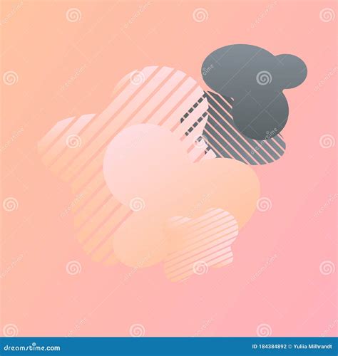 Pink Gradient Background With Abstract Spots Vector Stock Illustration