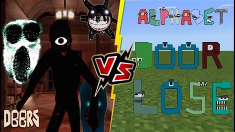 Alphabet Lore Vs Roblox Doors Monsters And Entitites Youtube