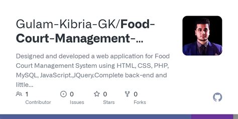 GitHub Gulam Kibria GK Food Court Management System Designed And Developed A Web Application