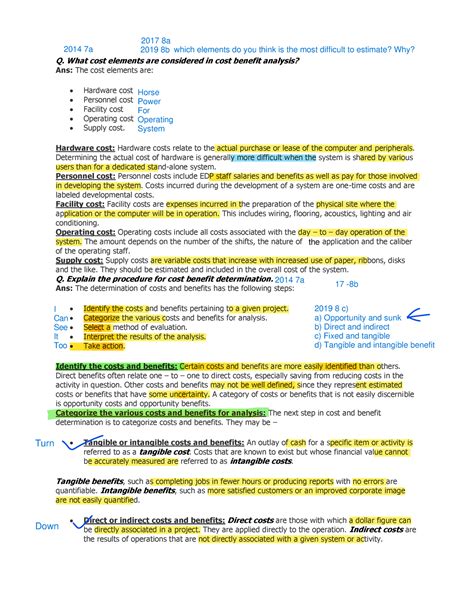 Chapter 08system System Analysis And Design Q What Cost Elements