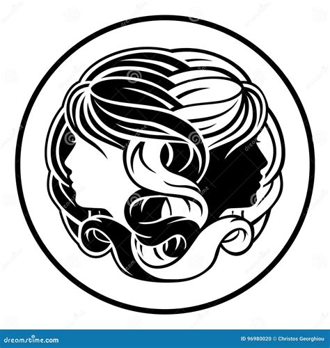 Gemini Twins Zodiac Horoscope Sign Stock Vector Illustration Of Signs