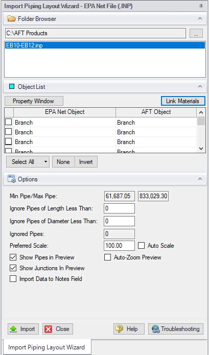 importing and exporting epanet files