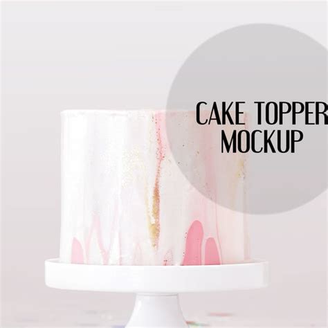 Naked Cake Styled Stock Photo Cake Topper Mockup Photo Etsy