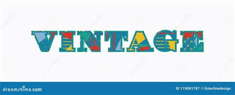 Vintage Concept Word Art Illustration Stock Vector Illustration Of