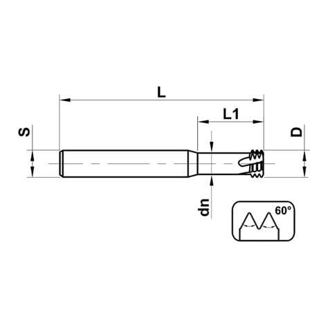 M1 X 025 Micro Thread Mill
