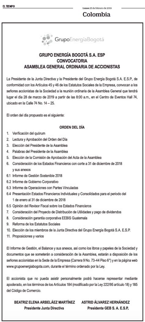 Modelo De Convocatoria Para Asamblea General Ordinaria Citas Para
