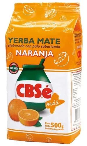 Pack X 24 Unid Yerba Naranja 500 Gr Cbse Yerbas Envío Gratis
