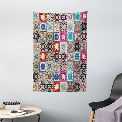 Moroccan Decor Wall Hanging Tapestry Collection Of Ceramic Mosaic