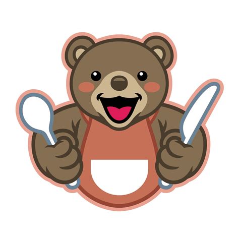 Cute Cartoon Bear Cub Mascot Logo 23155074 Vector Art At Vecteezy