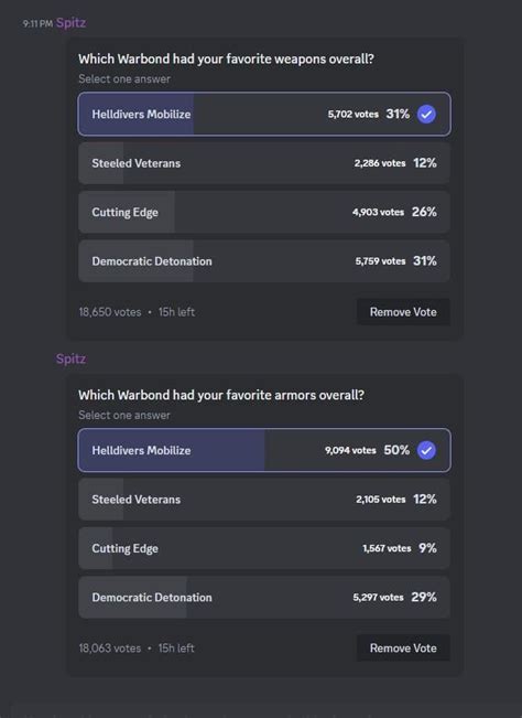 New Warbond poll up in the discord! : r/Helldivers