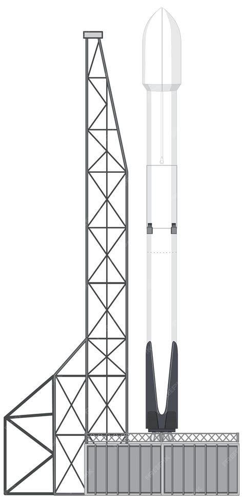 Free Vector Rocket Launch Scaffolding Or Launchpads Vector
