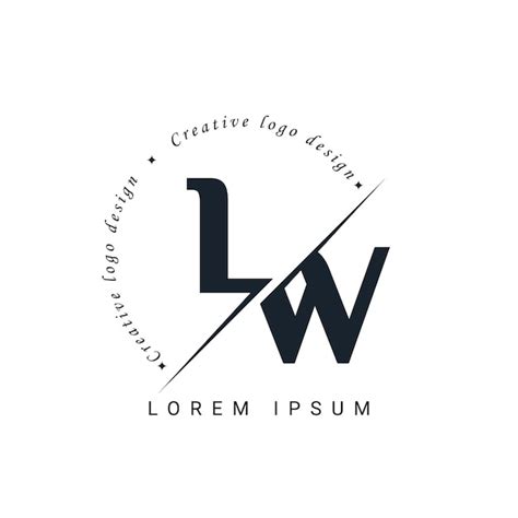 Premium Vector Lw Letter Logo Design With A Creative Cut Creative